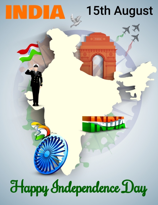 15 august wishes Template | PosterMyWall