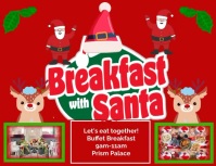 Breakfast with santa flyer poster template | PosterMyWall