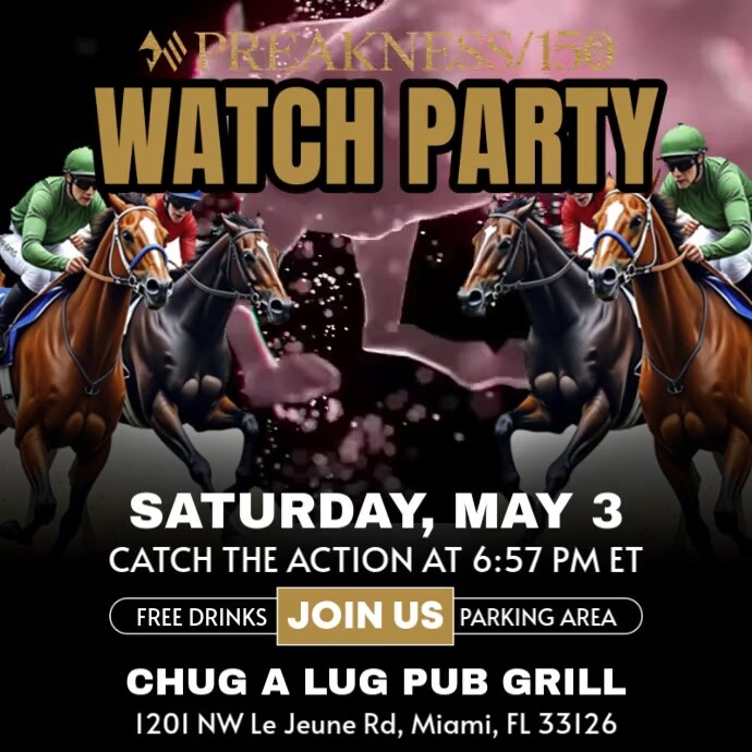 150 Preakness Stakes 2025 Horses Race Watch Party Instagram Template ...