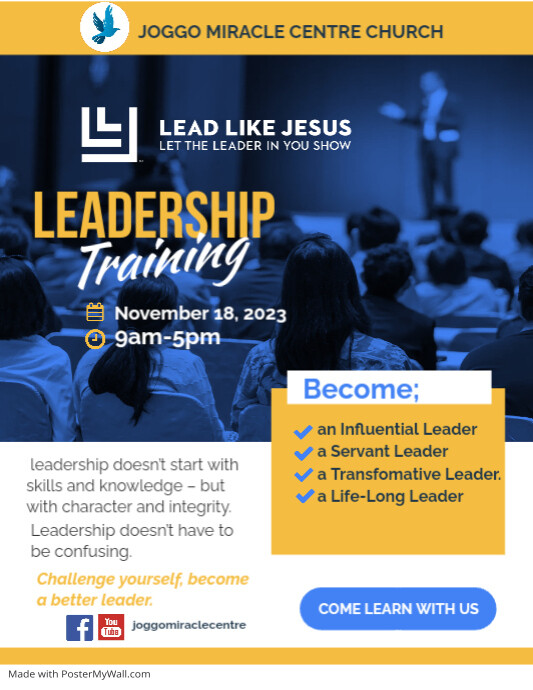Leadership Training Flyer Template | PosterMyWall