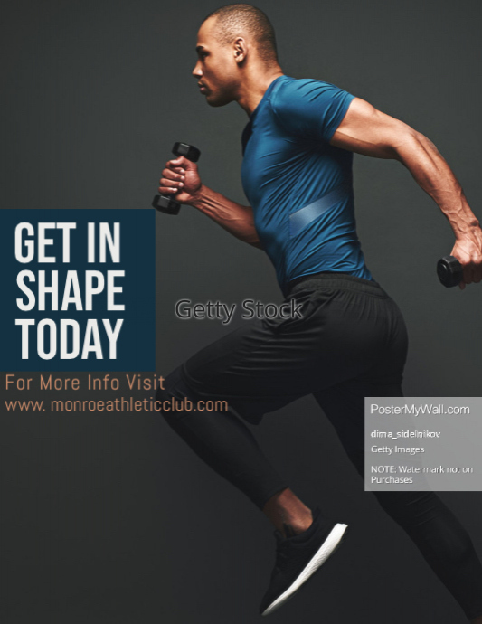 Copy of Get in Shape - Counter & Wall Display Size | PosterMyWall