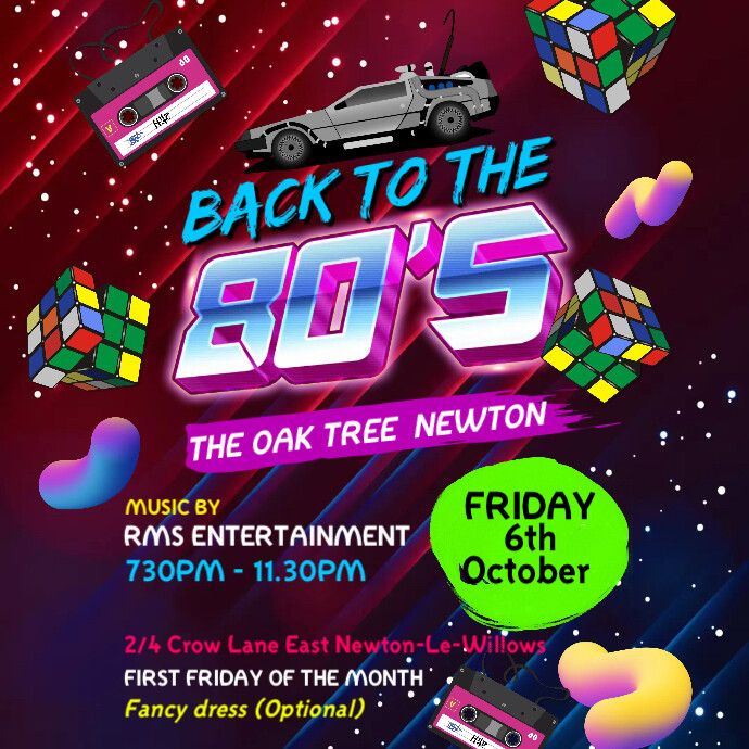 Back To The 80's Flyer (2) | PosterMyWall