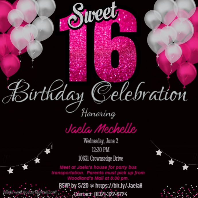 Copy of Sweet 16 | PosterMyWall