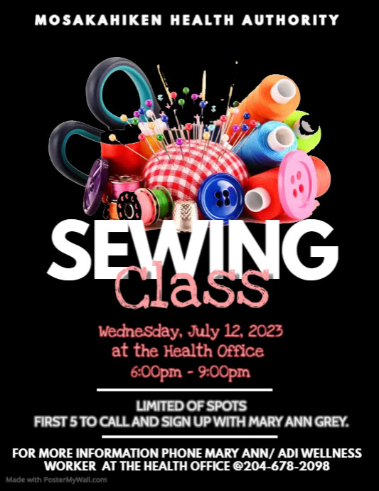Sewing Lessons Poster | PosterMyWall