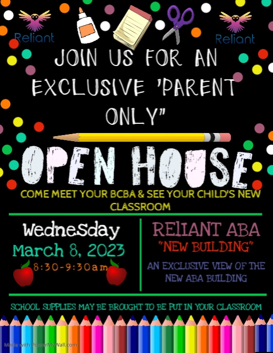 BACK TO SCHOOL OPEN HOUSE FLYER | PosterMyWall