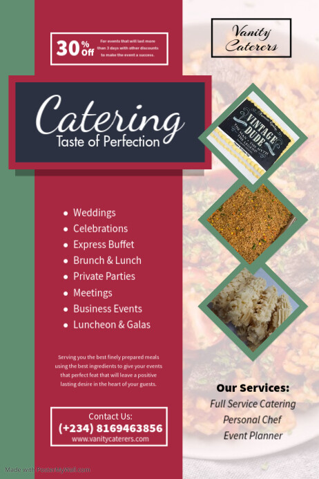 Food catering flyer | PosterMyWall