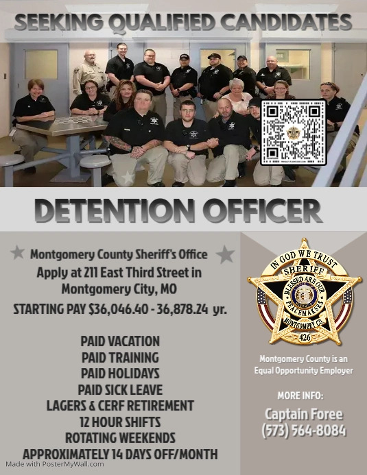 Detention Officer Hiring Ad | PosterMyWall