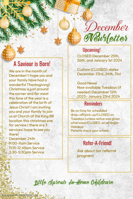 December newsletter | PosterMyWall