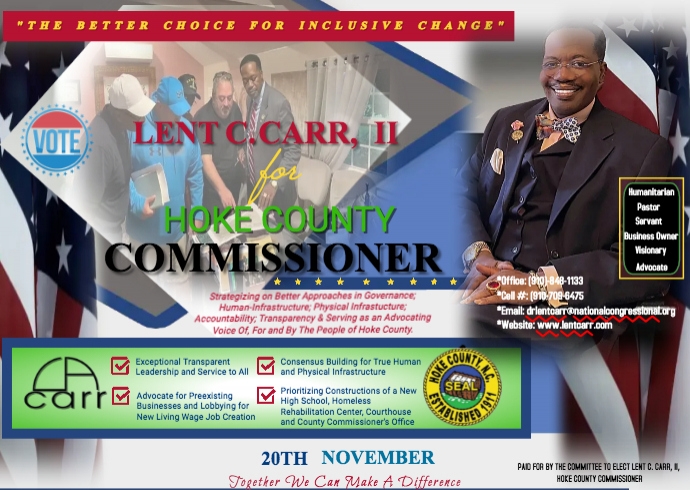 Copy of Lent C. Carr's Campaign Election Postcard | PosterMyWall