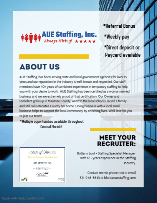 Copy of We are hiring jobs available flyer ad | PosterMyWall