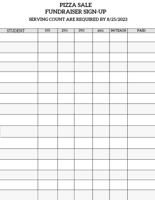 ITALIAN ICE SIGN UP SHEET | PosterMyWall