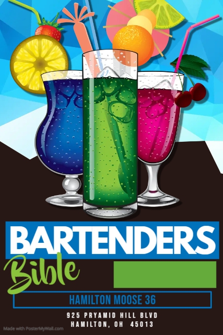 Bartenders Needed Poster | PosterMyWall