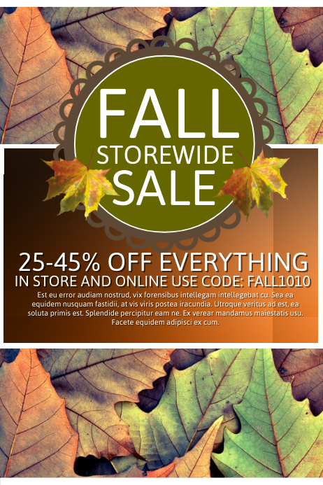 Copy of Fall Sale | PosterMyWall