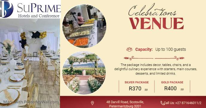 Wedding Venue for Hire Ad Facebook Shared Ima | PosterMyWall