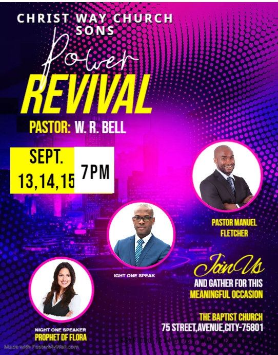 Revival Worship Church Flyer (1) | PosterMyWall