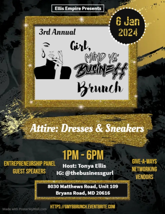 Black Gold Party Flyer | PosterMyWall