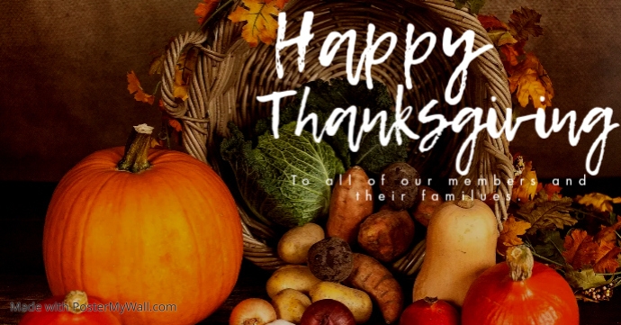 happy thanksgiving facebook advertisement | PosterMyWall