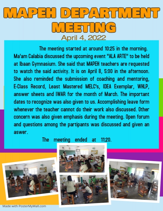 MAPEH Meet-Apr.4 | PosterMyWall