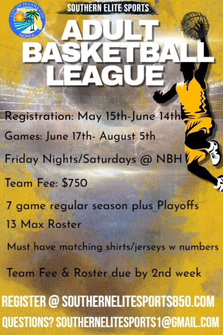 Adult Basketball League Flyer | PosterMyWall