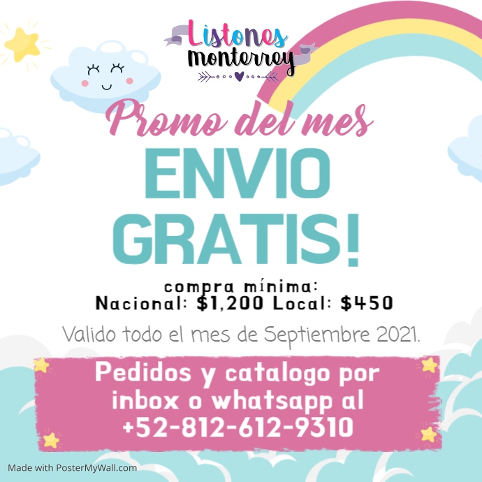 Copy of Rainbow Themed Good Luck Instagram Image | PosterMyWall