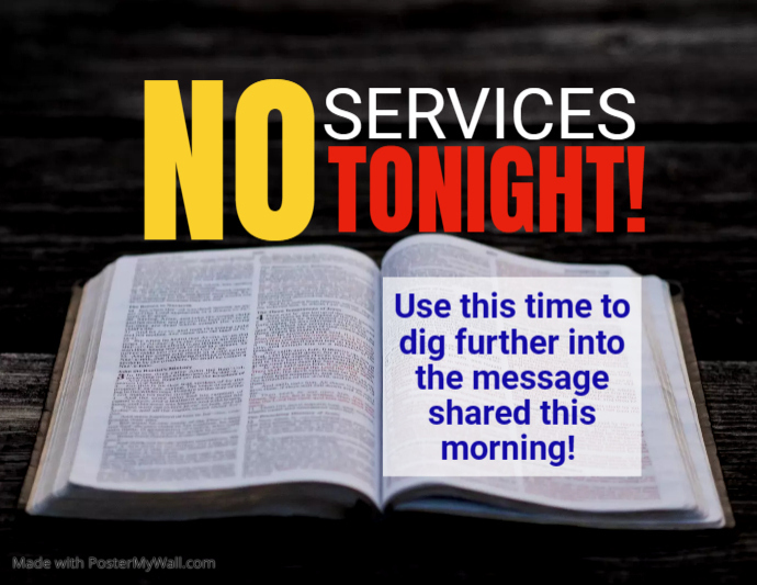 NO BIBLE STUDY | PosterMyWall