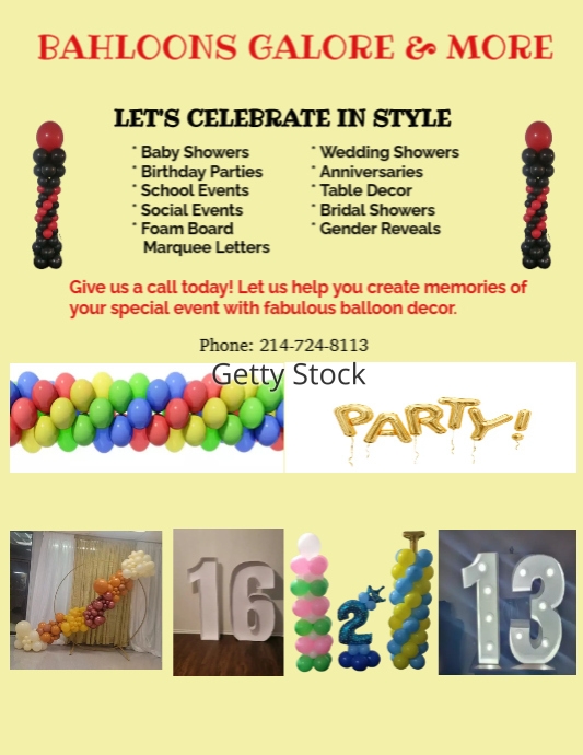 Balloon Flyer | PosterMyWall