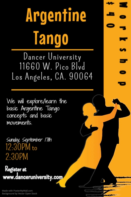 Tango Dance Poster Template | PosterMyWall