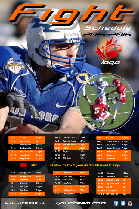 Copy of football team poster | PosterMyWall