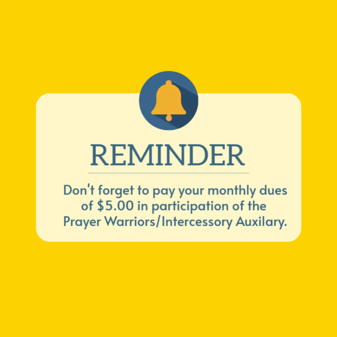 Reminder for Prayer Warriors/Intercessors | PosterMyWall