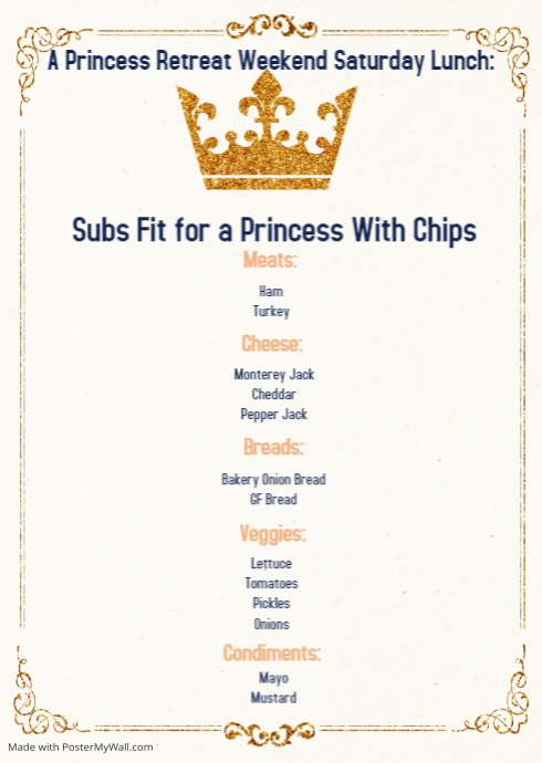 Saturday Lunch Menu | PosterMyWall