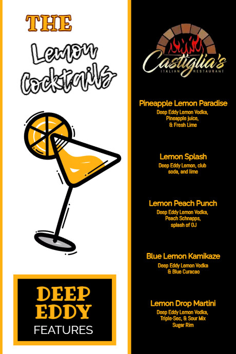 Cocktail Menu Card Template | PosterMyWall
