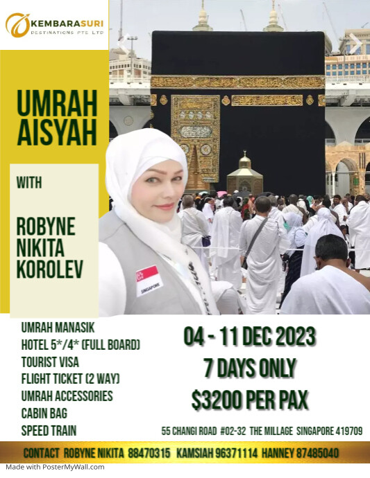 Umrah package flyer design template (1) | PosterMyWall