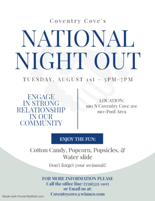 Copia de White Night Out Community Day Flyer | PosterMyWall