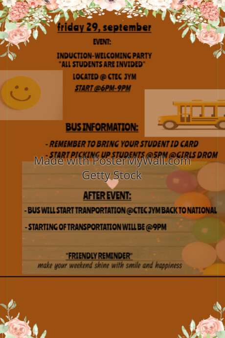 INDUCTION-WELCOMING PARTY | PosterMyWall