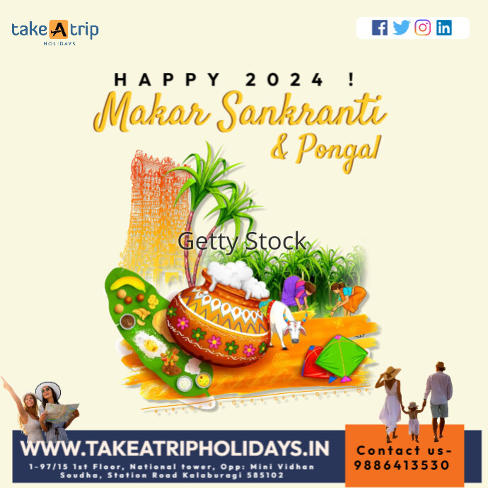 Happy Makar Sankranti & Pongal 2022 | PosterMyWall