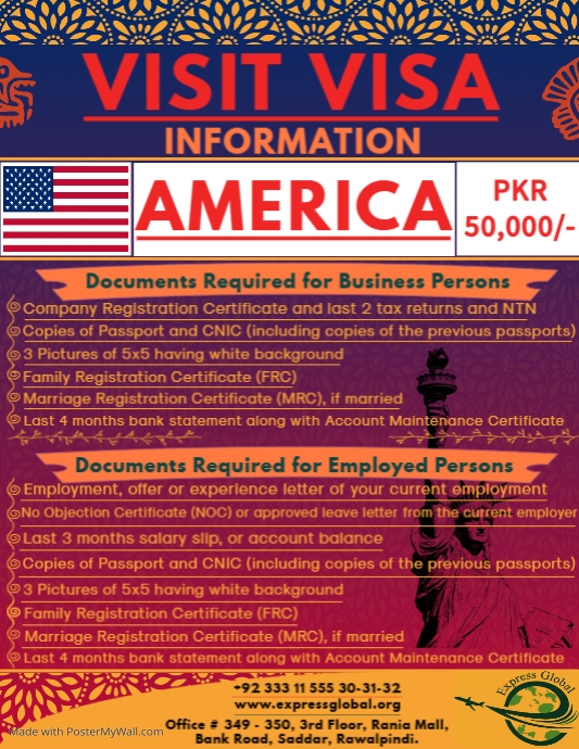 Copy of Visit - America | PosterMyWall