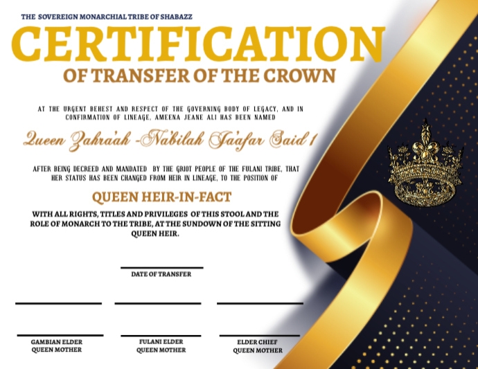 Tribal Appointment Certificate | PosterMyWall