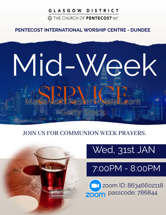 Church midweek service poster template | PosterMyWall