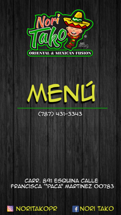 Copy of Menu Nori Tako 1 | PosterMyWall