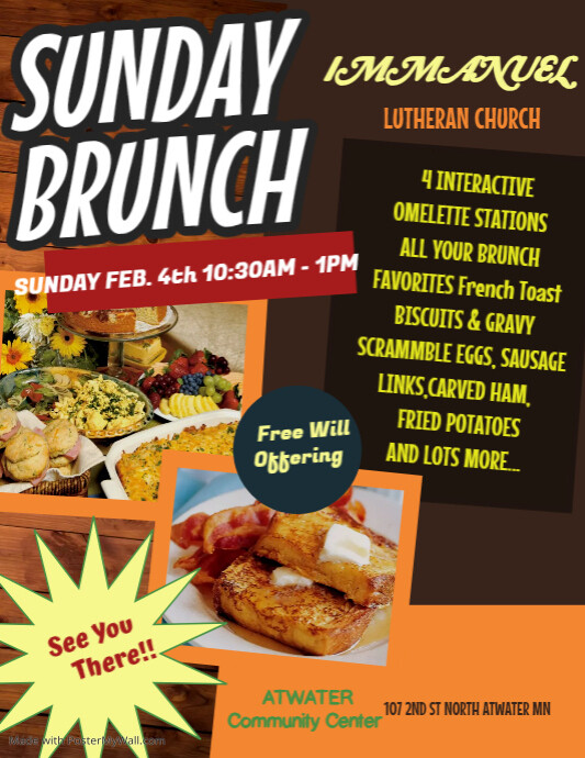 Copy of 2020 IMMANUEL BRUNCH | PosterMyWall