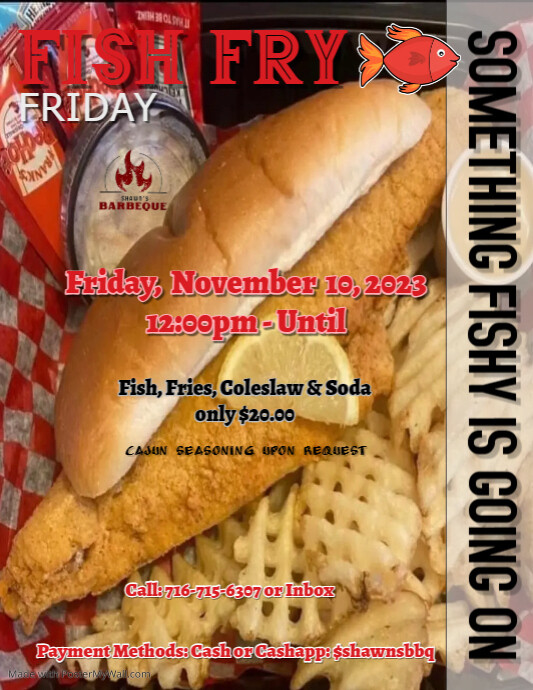 fish fry fried fish flyer | PosterMyWall