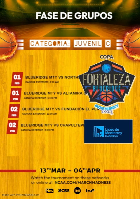 March Madness Match Schedule Template | PosterMyWall