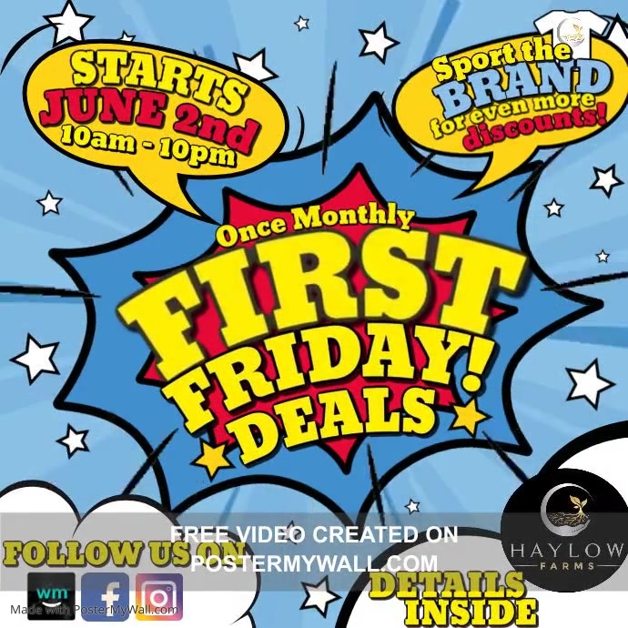 HF First Friday Deals | PosterMyWall