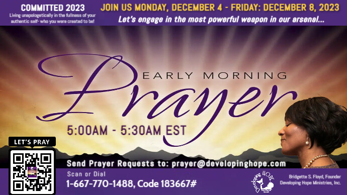 Early Morning Prayer (3) | PosterMyWall