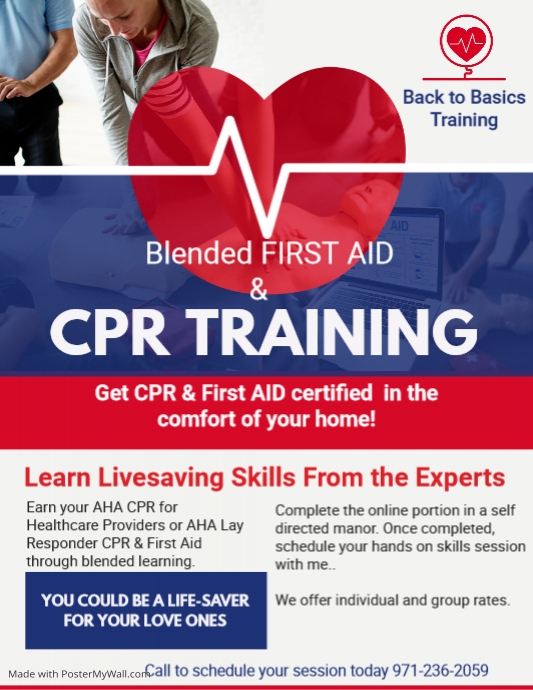 Copy of CPR & First Aid Training Center Flyer | PosterMyWall