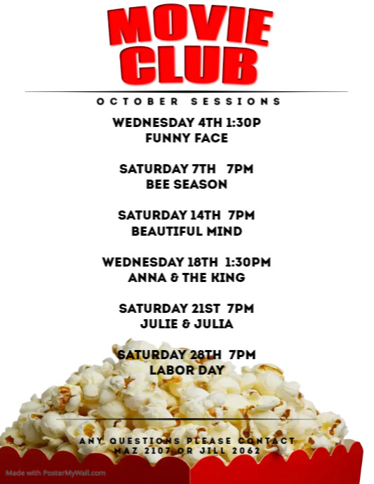 Movie club July | PosterMyWall