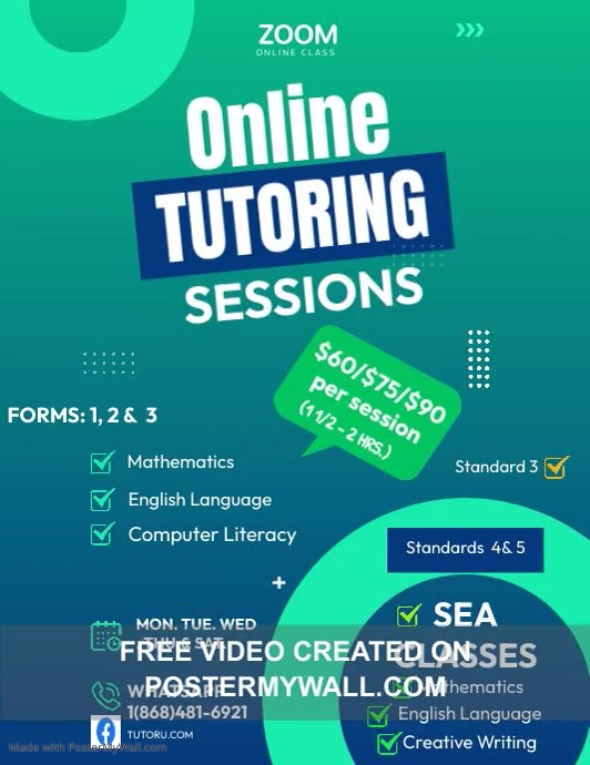 Copy of Zoom Online Tutor Classes flyer (2) | PosterMyWall
