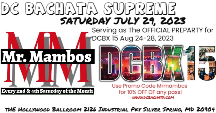 Copy of DCBX Mr. Mambo's Promo Code | PosterMyWall