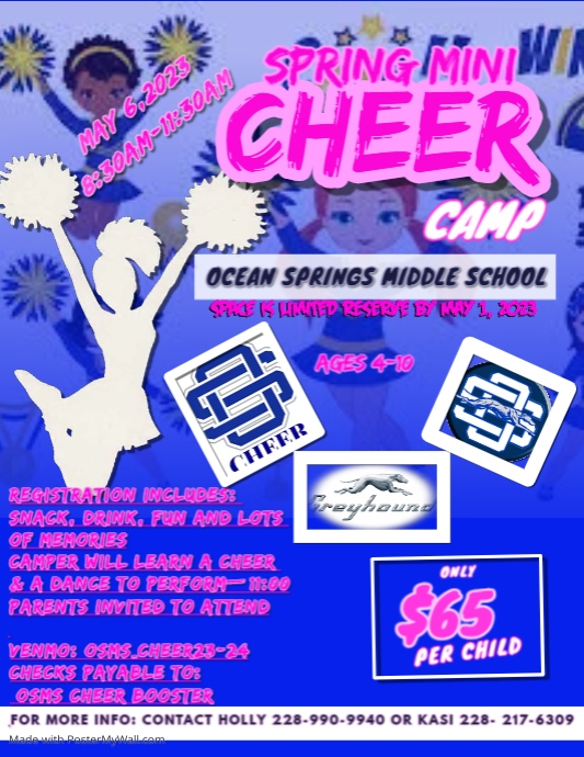 Cheerleader Camp Flyer Design Template | PosterMyWall