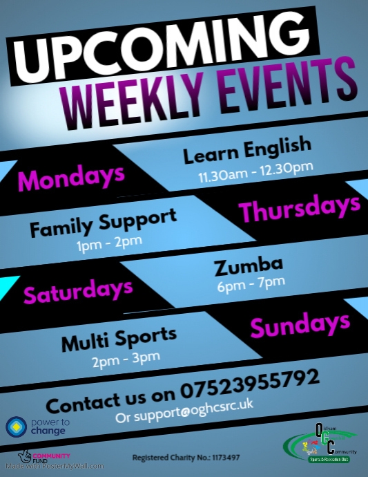 Weekly Events | PosterMyWall